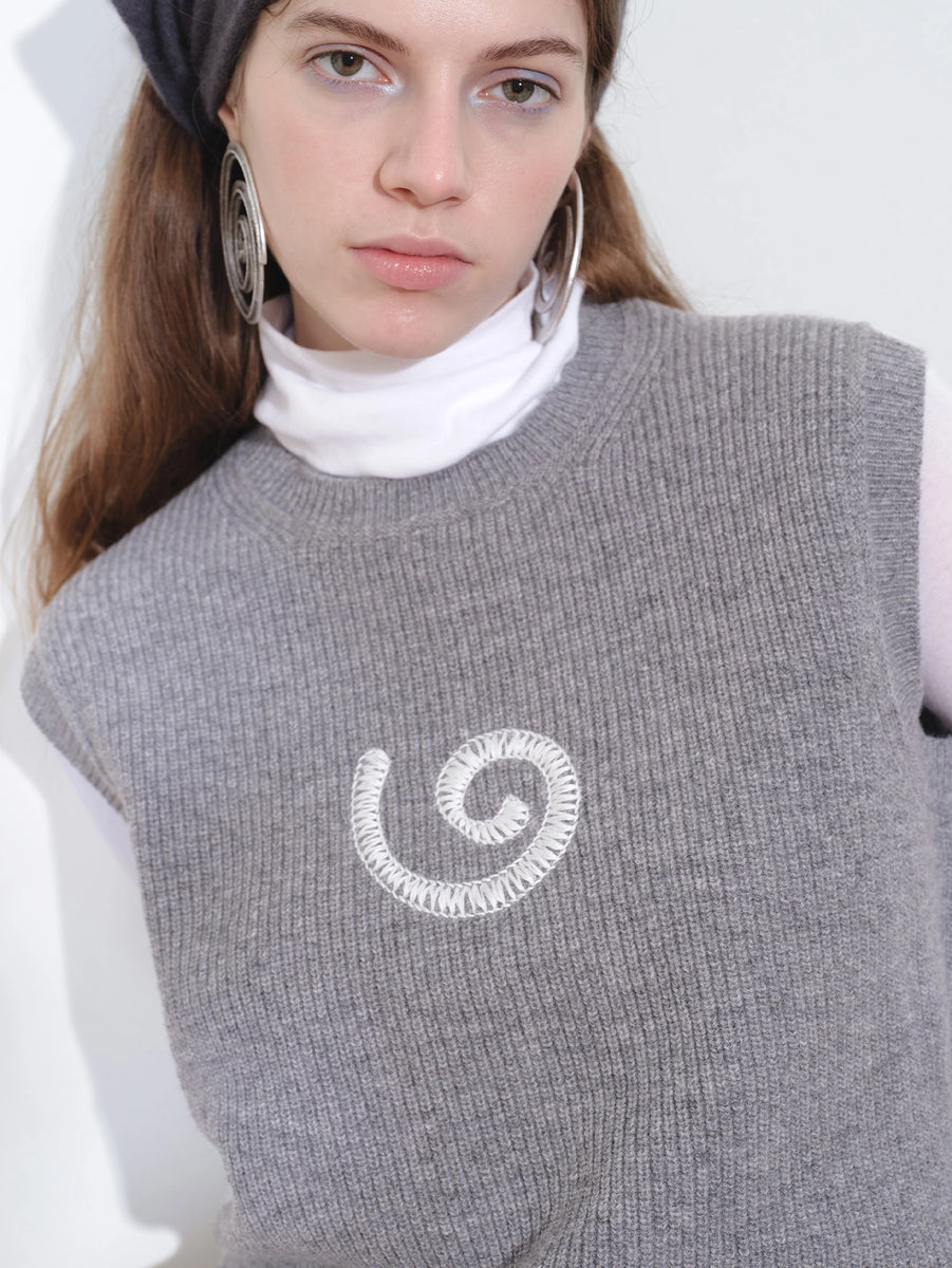 MA SOEUR ET MOI Spirit Vest - Gray SÜVETER